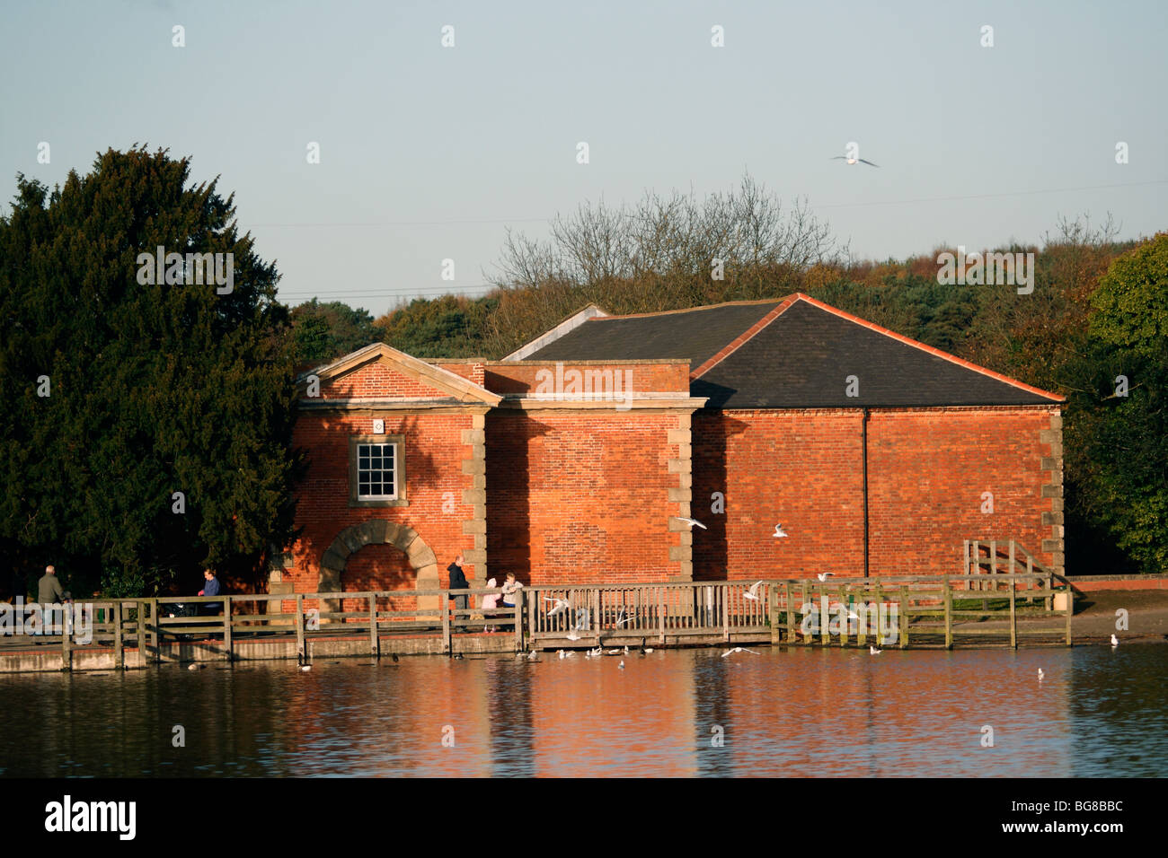 Rufford Mill, at the end of the lake at Rufford park Stock Photo - Alamy