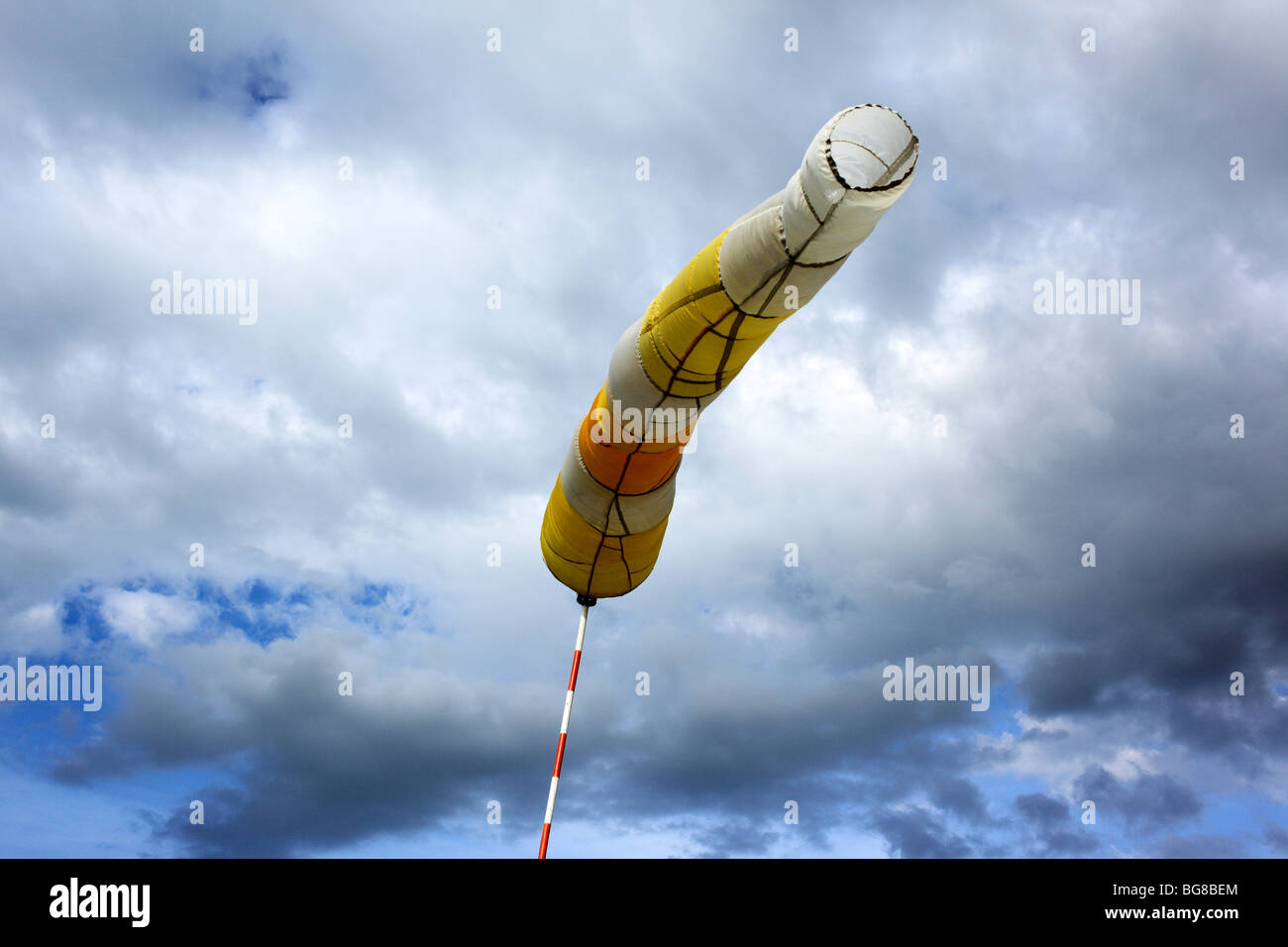 Airport With Clouds Background