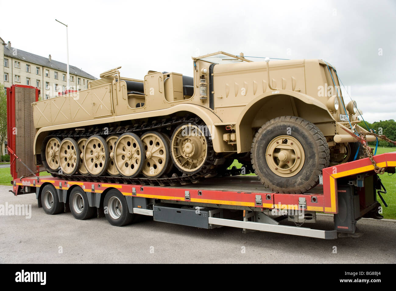 Restored German army Second World War Half track vehicle in Falaise ...