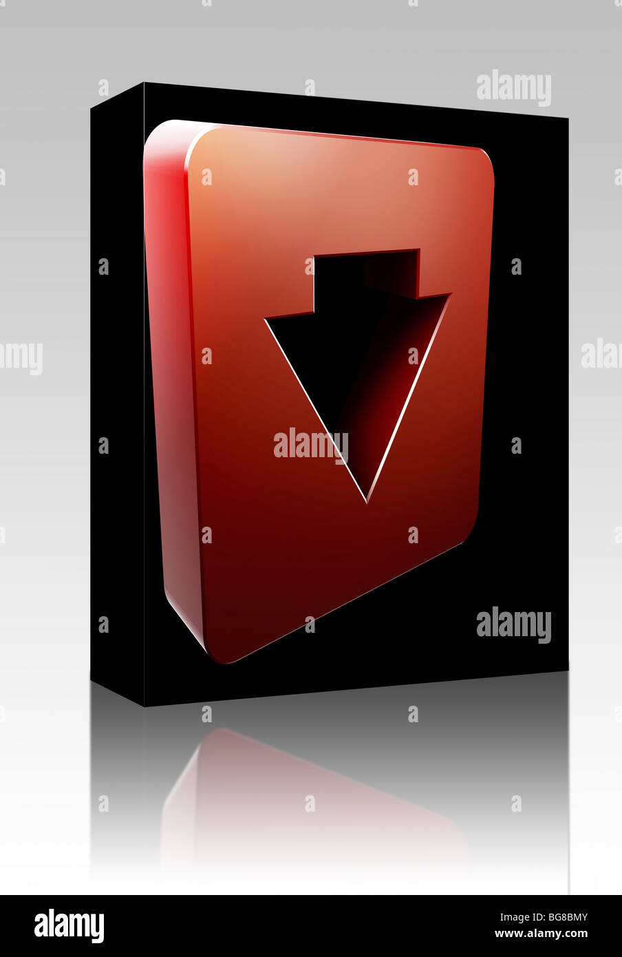 Box with down arrow hi-res stock photography and images - Alamy