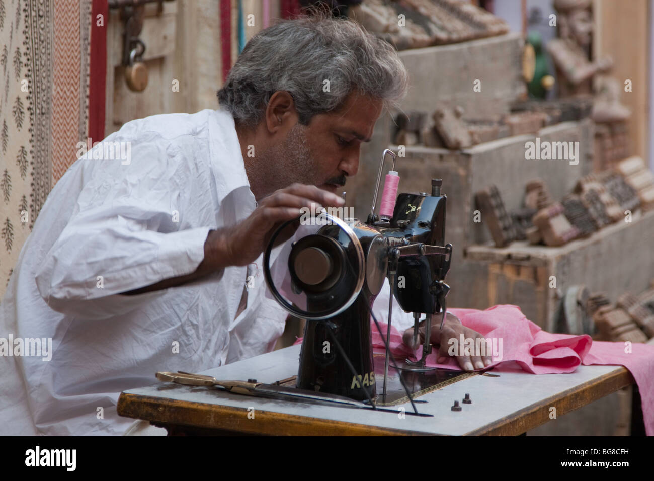 indian tailor man Stock Photo - Alamy