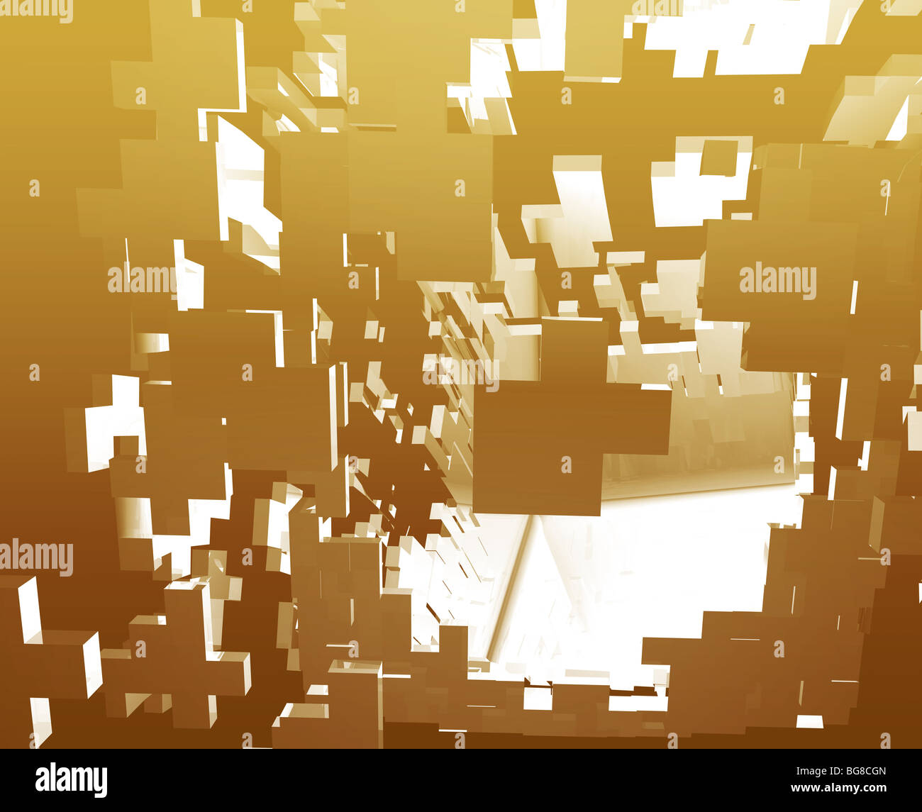 Abstract background illustration of shattered exploding geometric ...