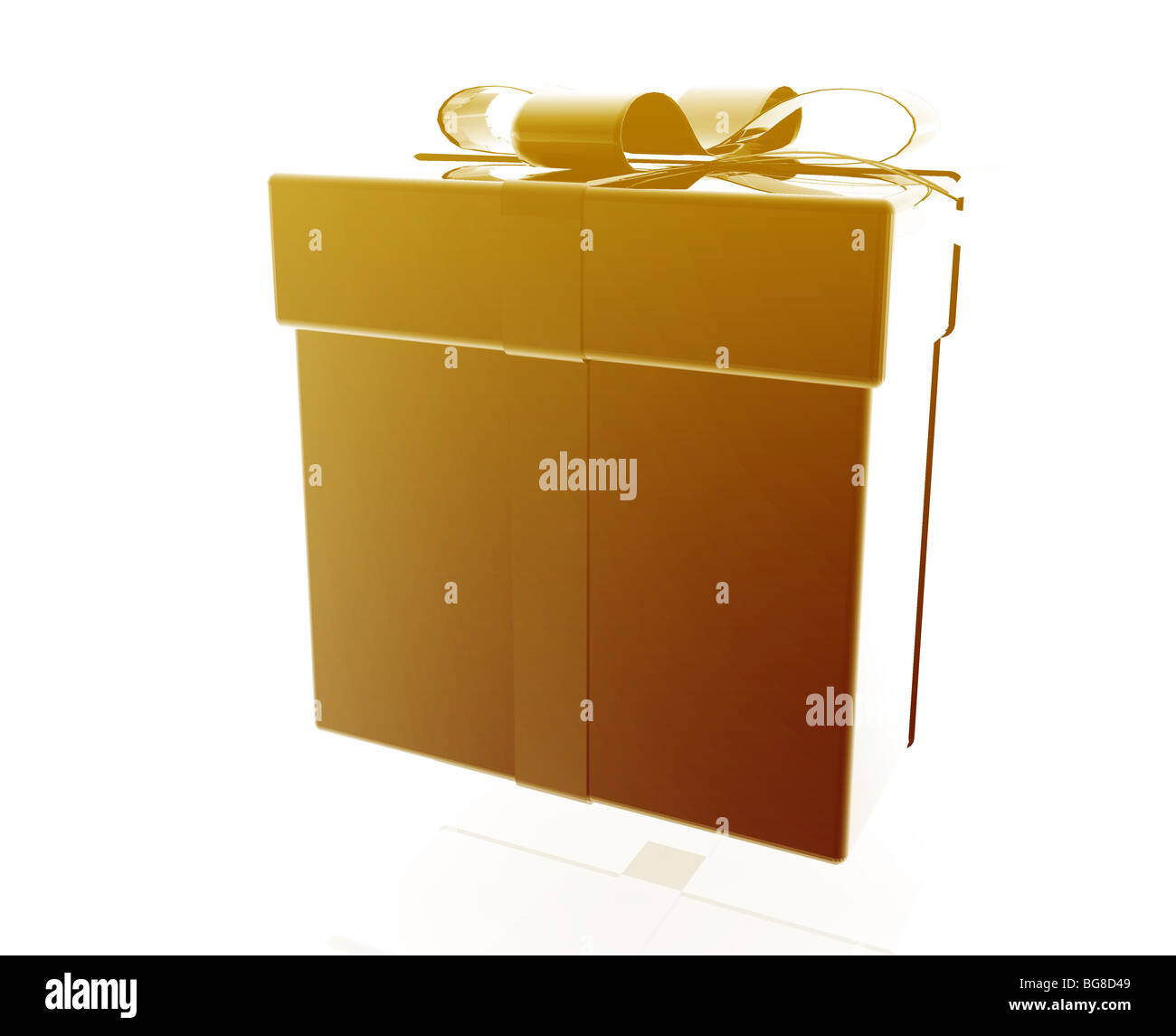 Wrapped fancy present illustration glossy metal style isolated Stock ...