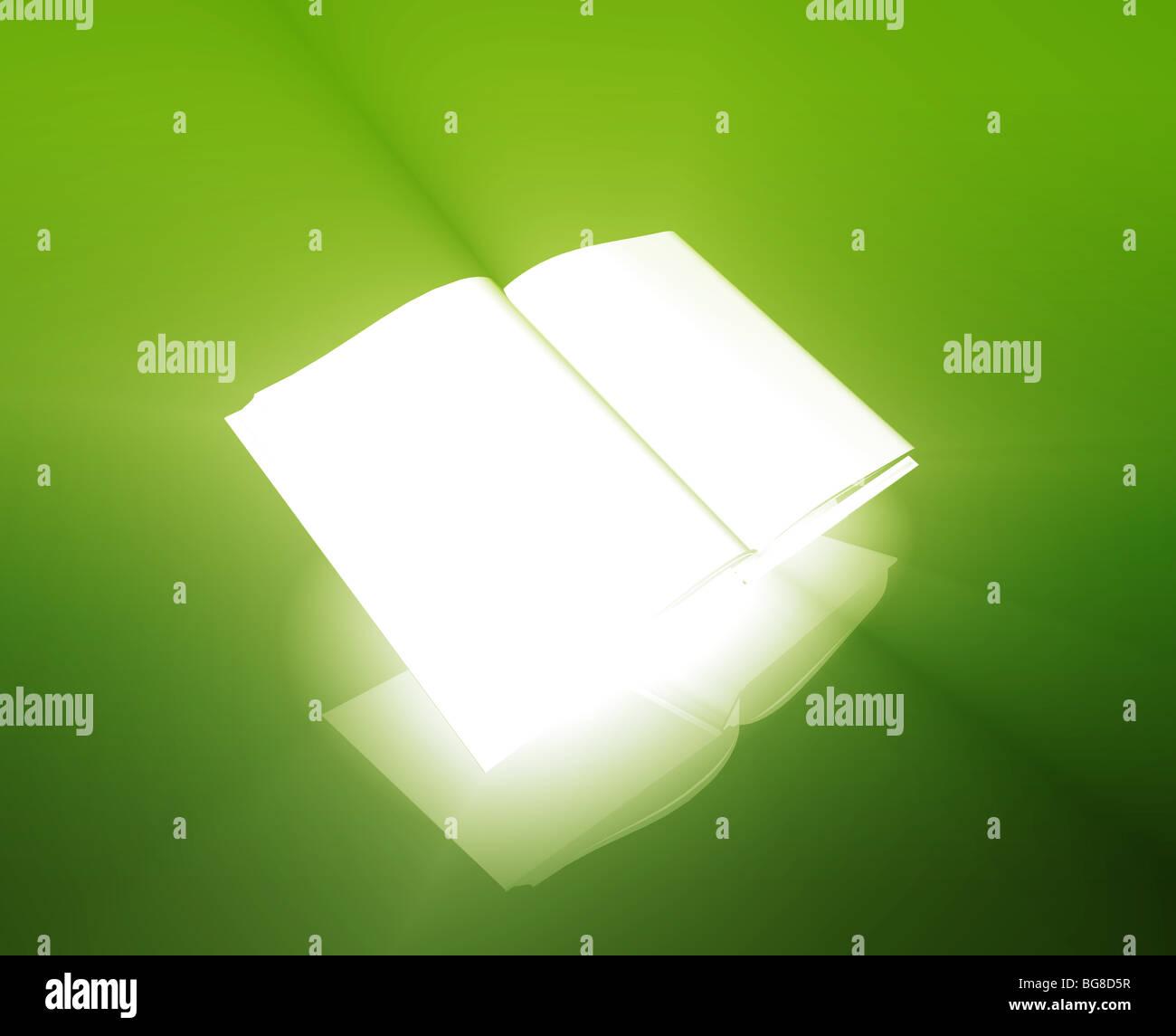Open book learning education shiny glowing illustration Stock Photo - Alamy