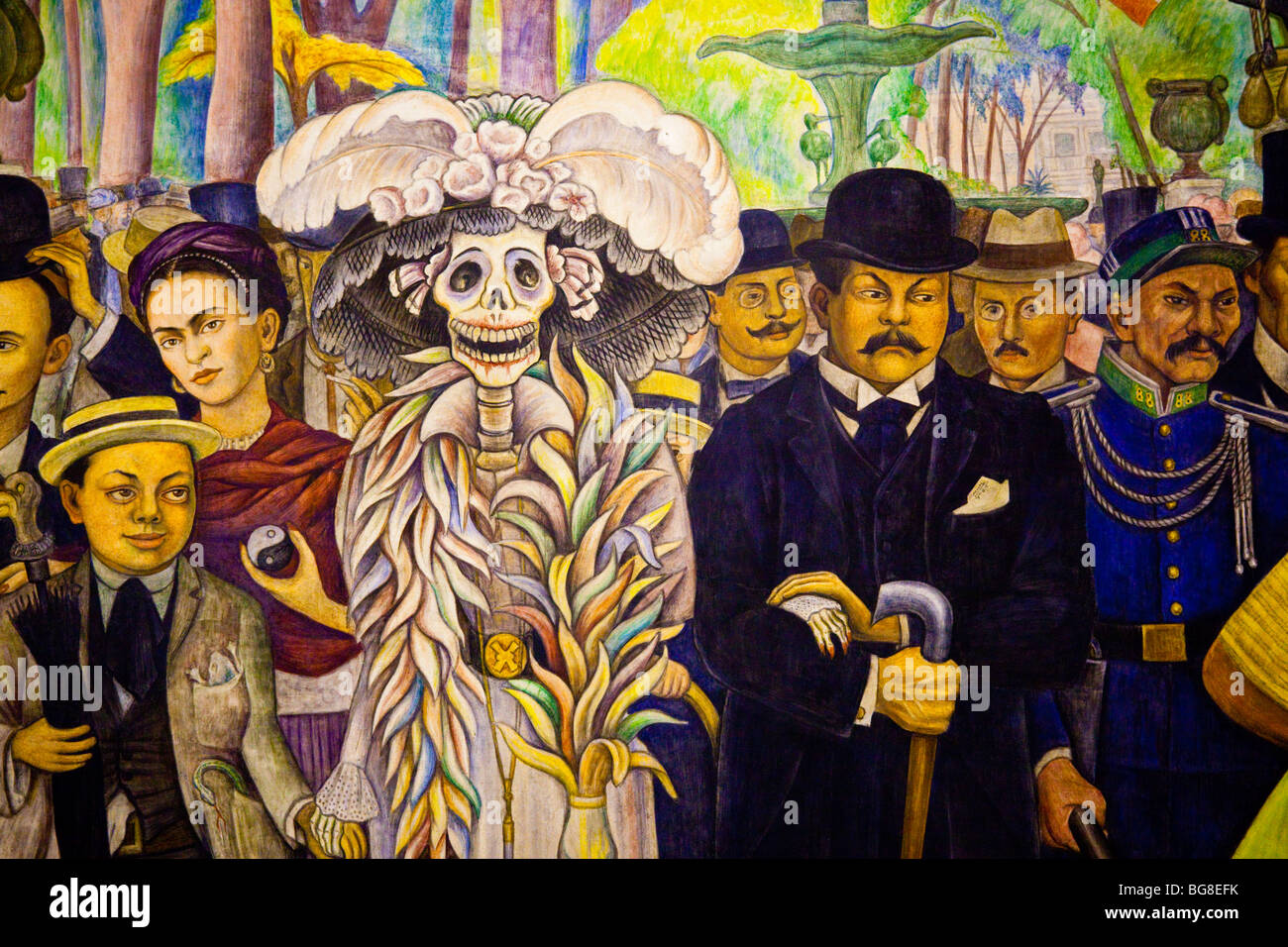 Dream of a Sunday afternoon in the Alameda mural by Diego Rivera in ...