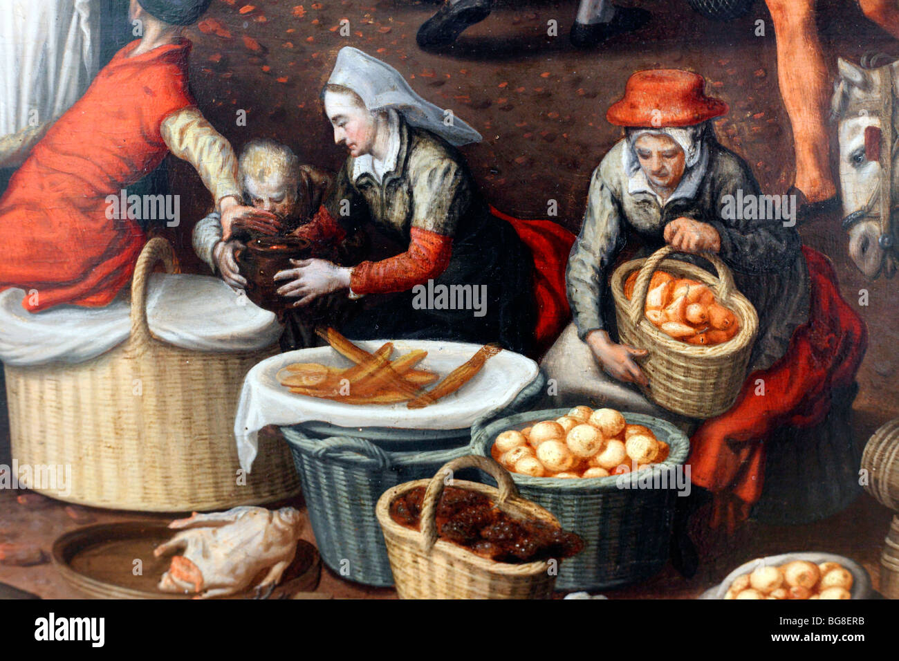 Medieval Marketplace Painting