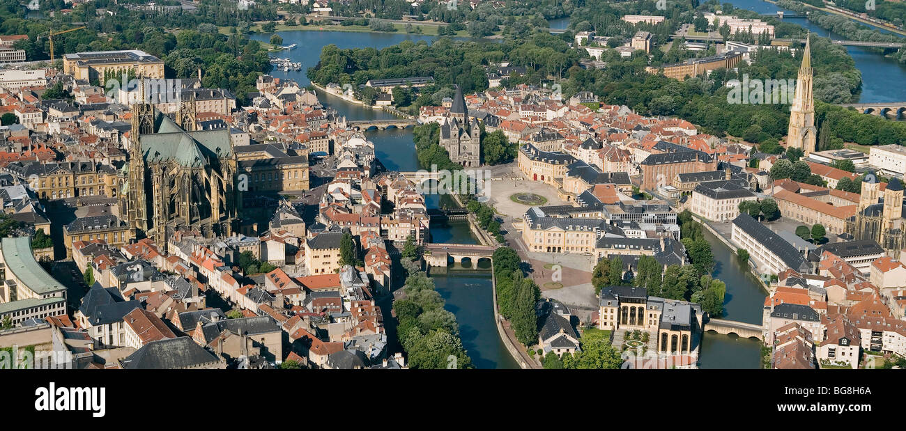 Aerial view over Metz (57 Stock Photo - Alamy