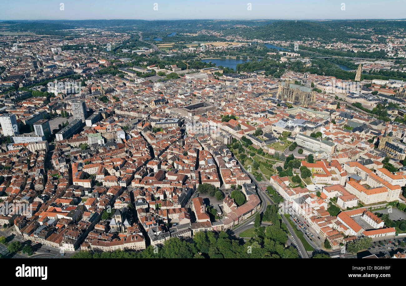 Aerial view over Metz (57 Stock Photo - Alamy