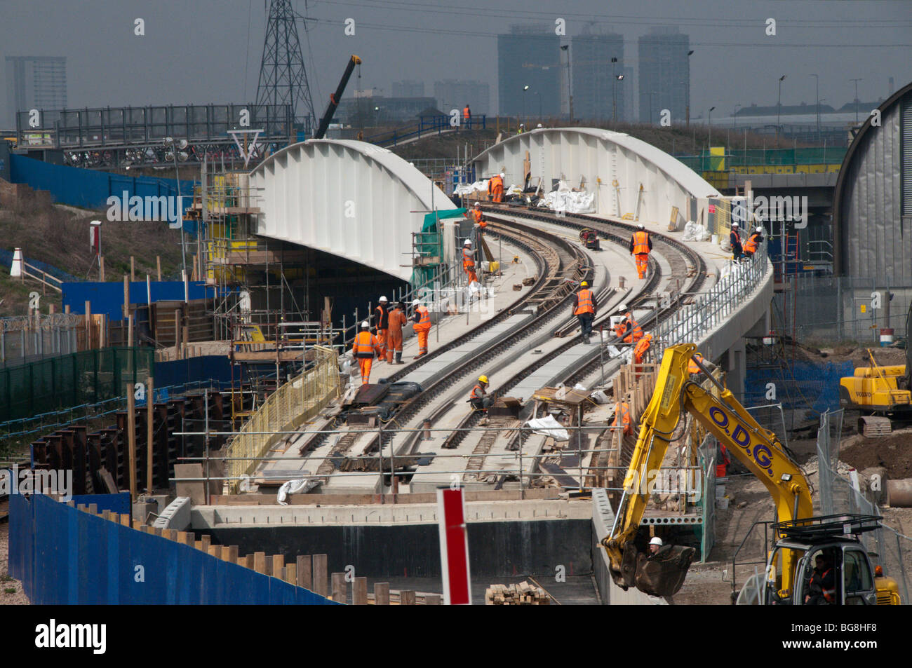 A new flyover for Docklands Light Railway Beckton line under ...