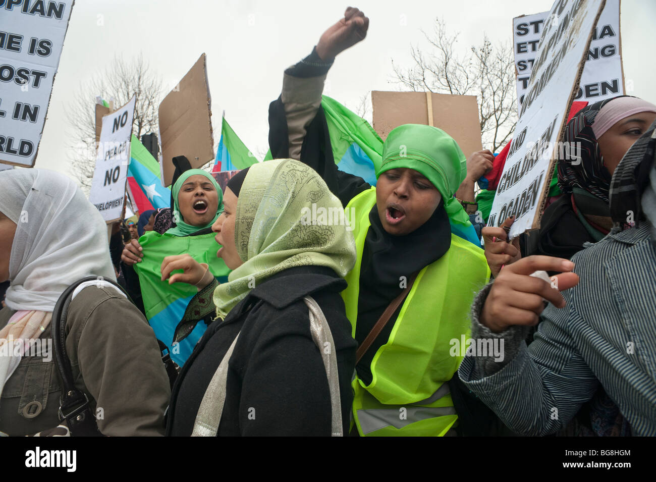 Black African women protest against killing and human rights abuses in ...