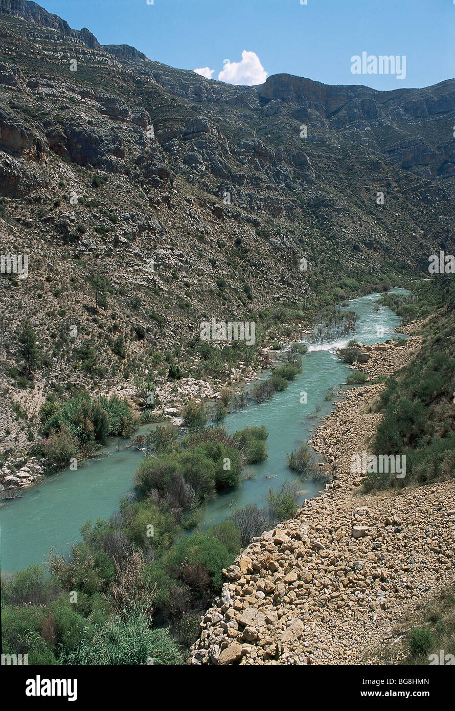 Valencian Community. Jucar river course. La Hoya de Buñol. Province of ...