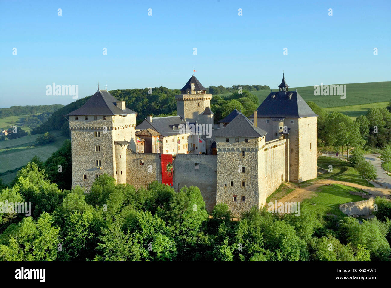 The "Château de Malbrouck" castle (57 Stock Photo - Alamy