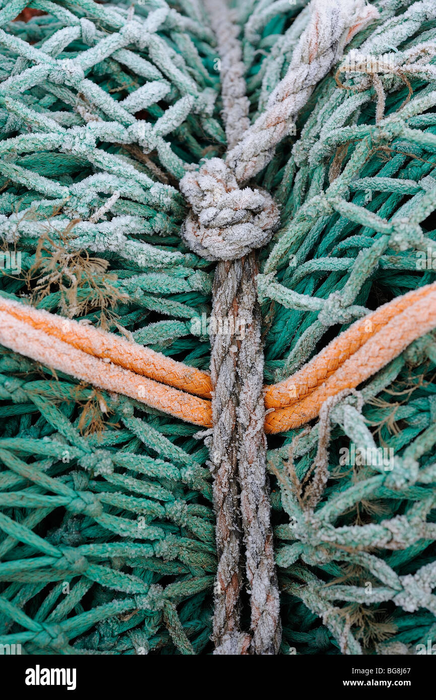 Detail knot knots ropes line lines commercial fishing net hi-res stock ...