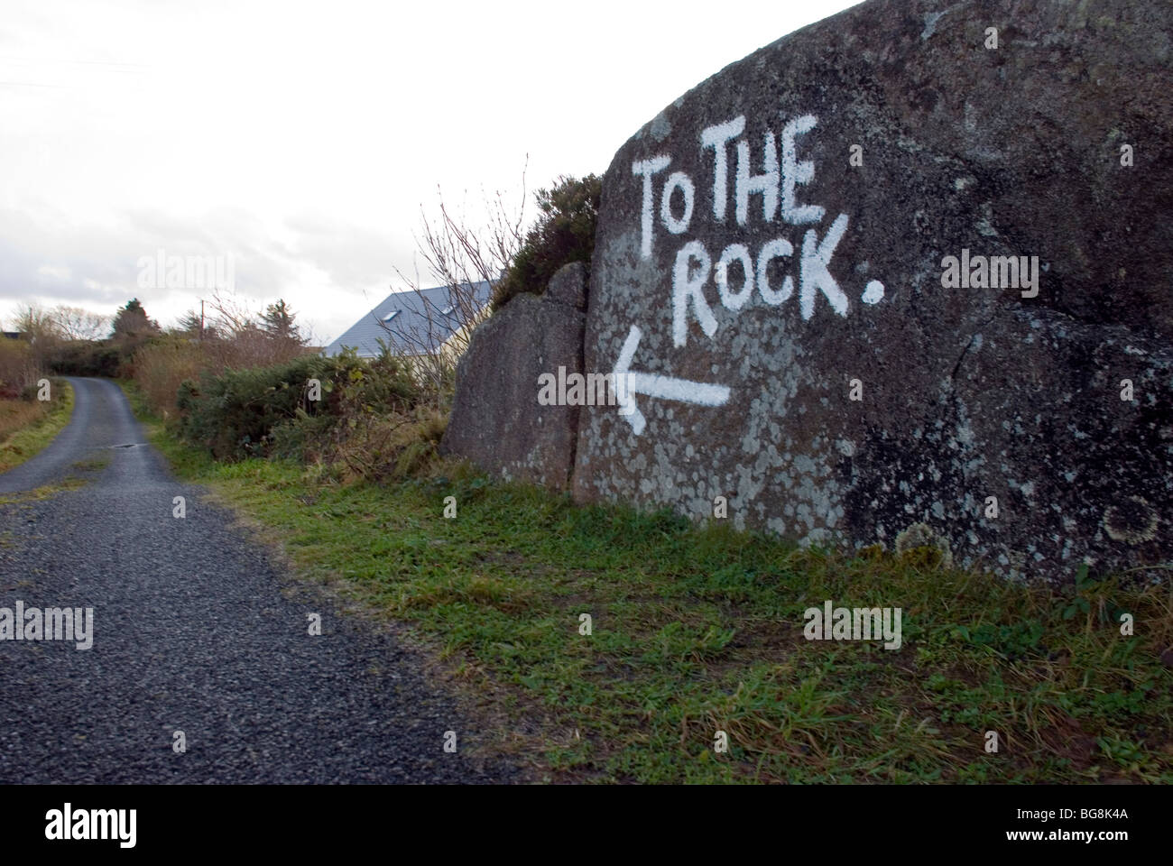 Painted directions to the shrine at Kerrytown where apparitions of the ...