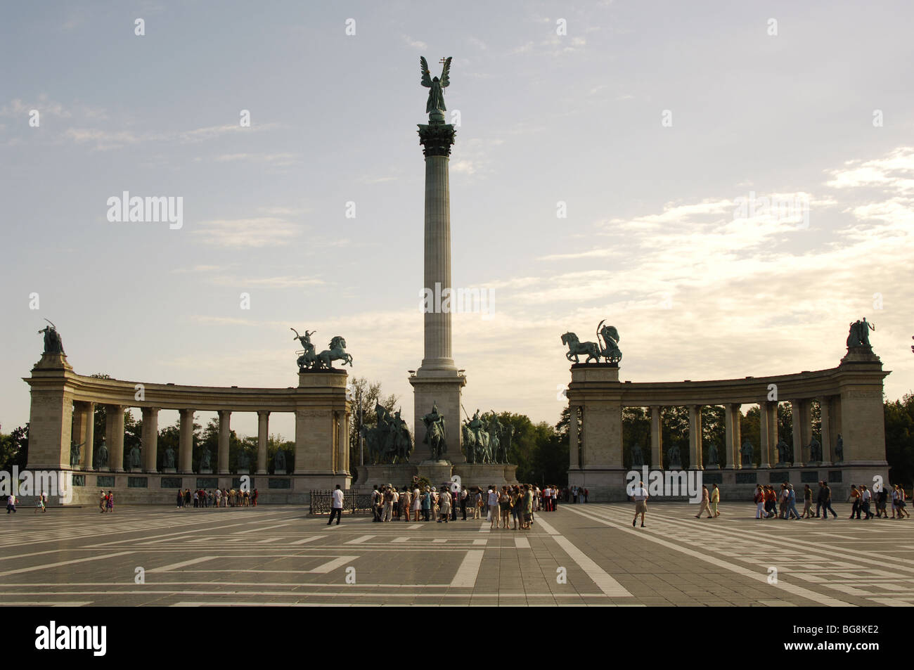 HUNGARY. BUDAPEST. Heroes' Square and Millennium Monument Stock Photo ...