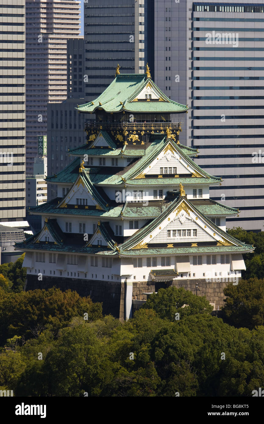 JAPAN. OSAKA. View of the Castle Stock Photo - Alamy