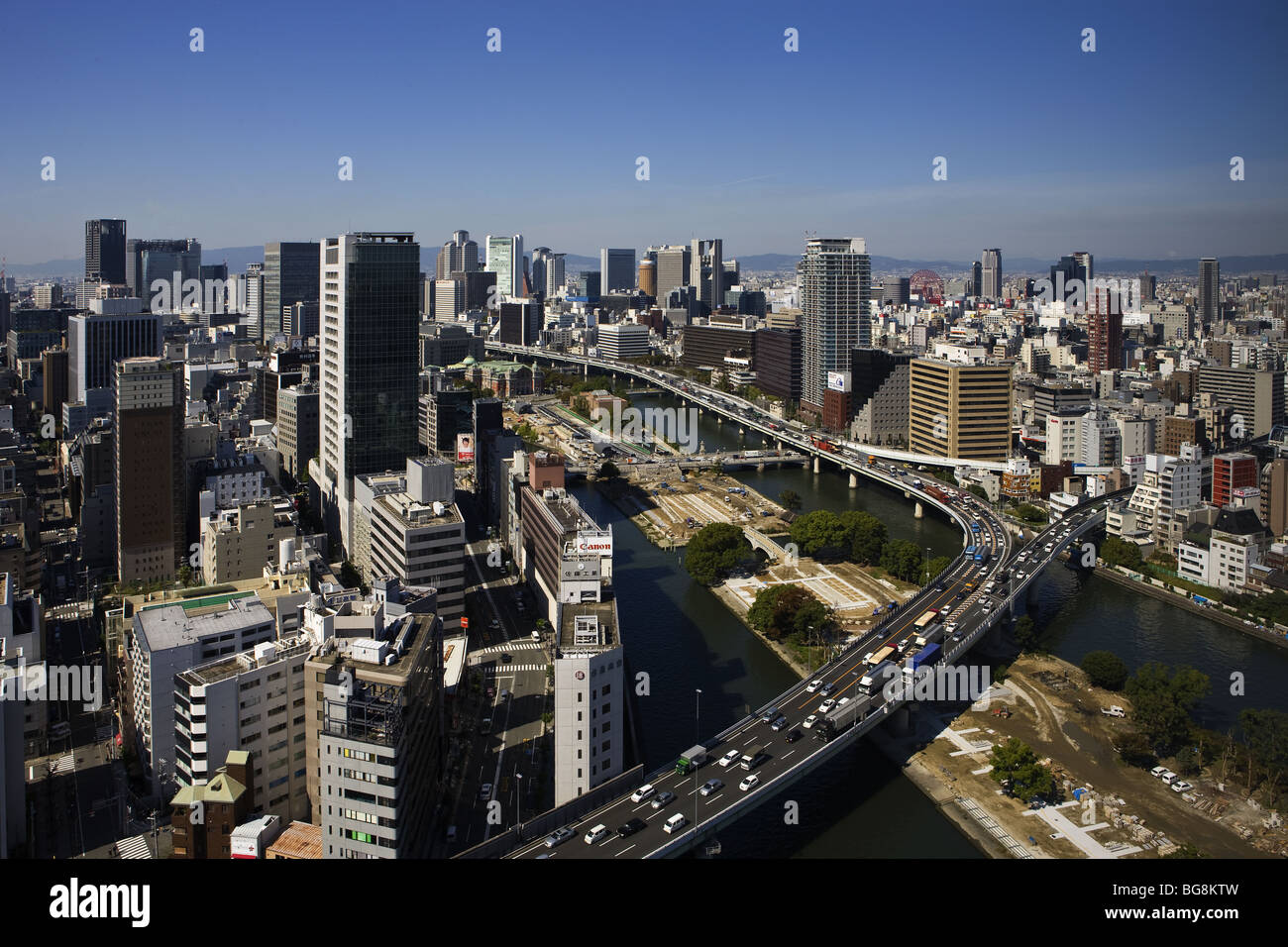 JAPAN. OSAKA. Overview of the Umeda district Stock Photo - Alamy