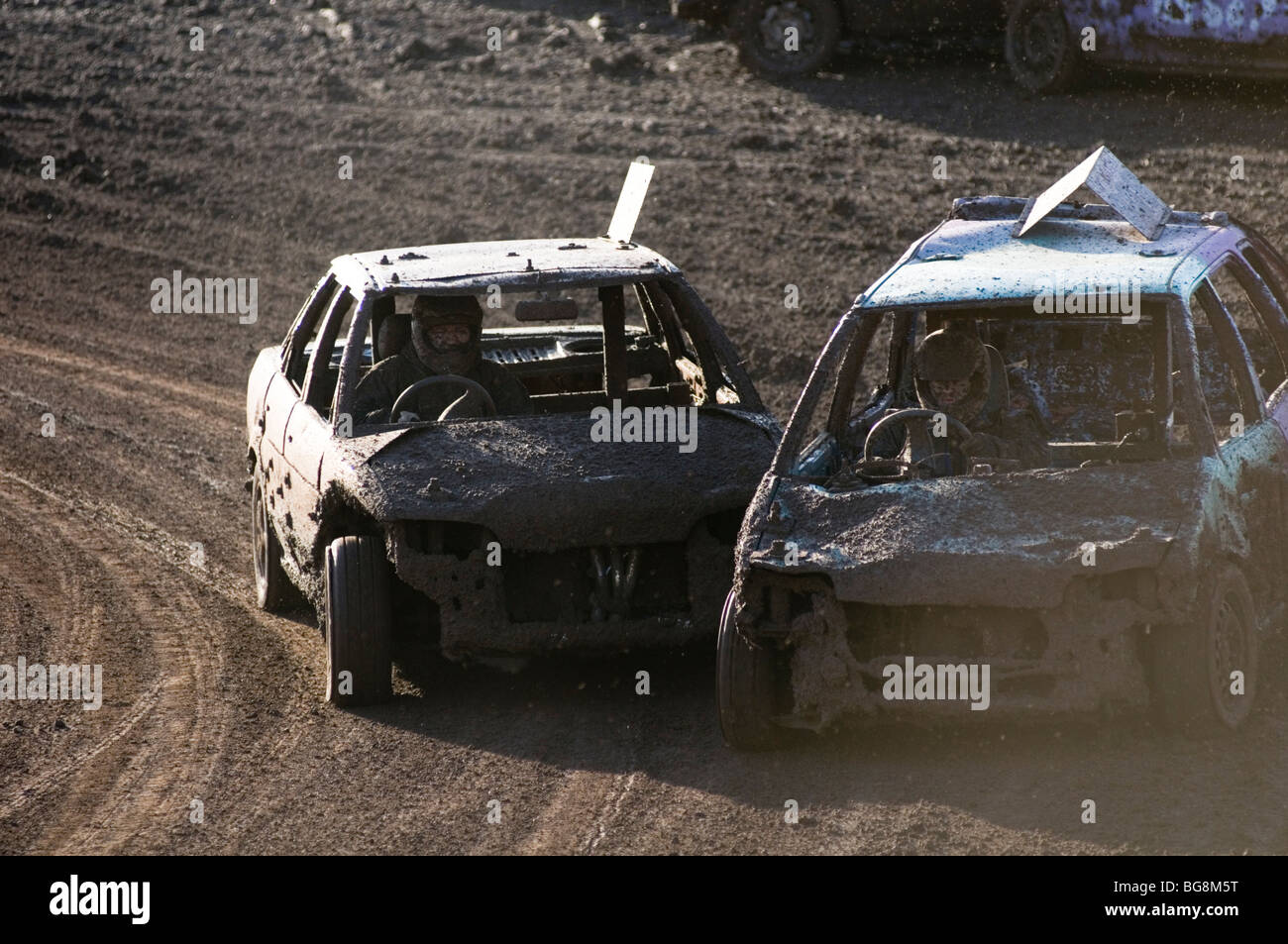 banger racing bangers races race stock car cars smashed up smashing ...