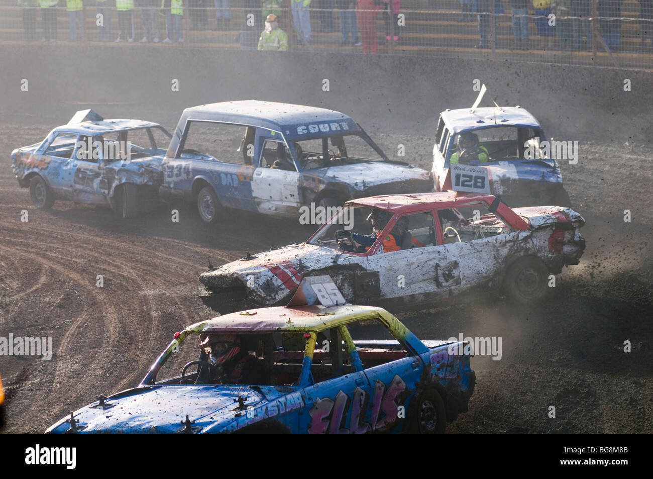 banger racing bangers races race stock car cars smashed up smashing ...