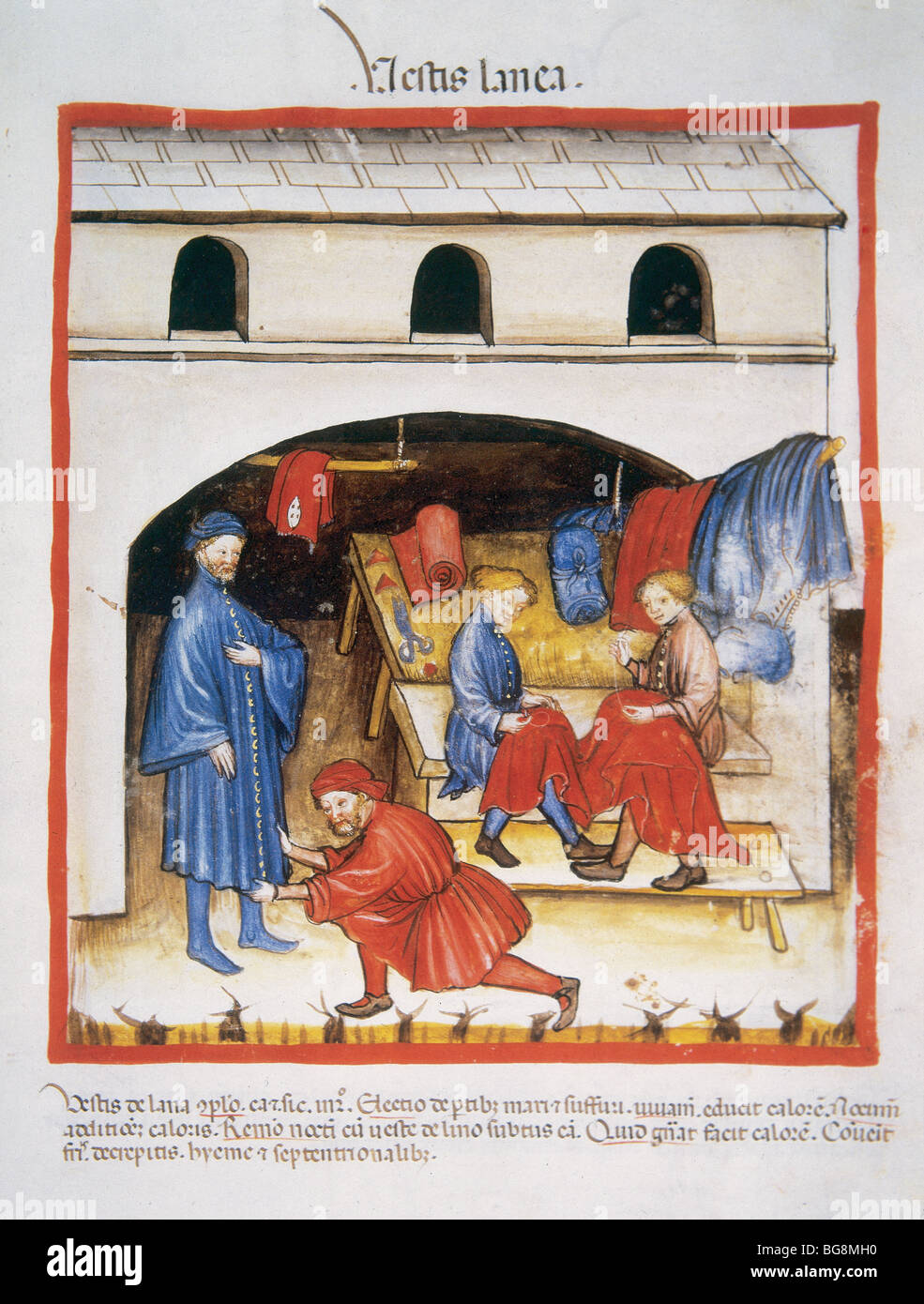 Tacuinum Sanitatis. Tailor Stock Photo - Alamy