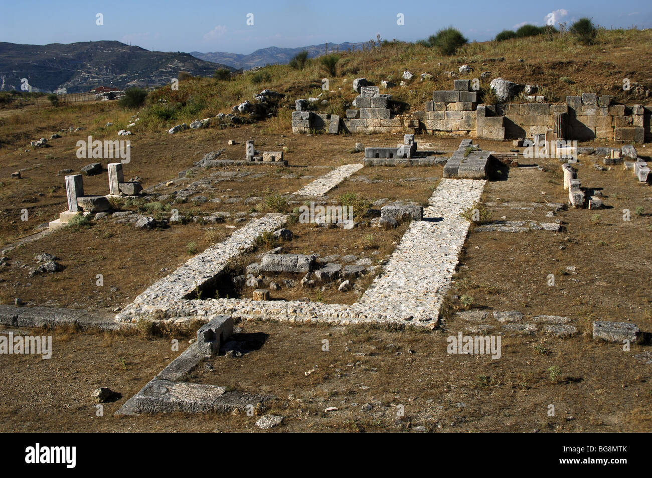 Illyrian City Theater. Third century BC. Byllis ruins. Albania Stock ...