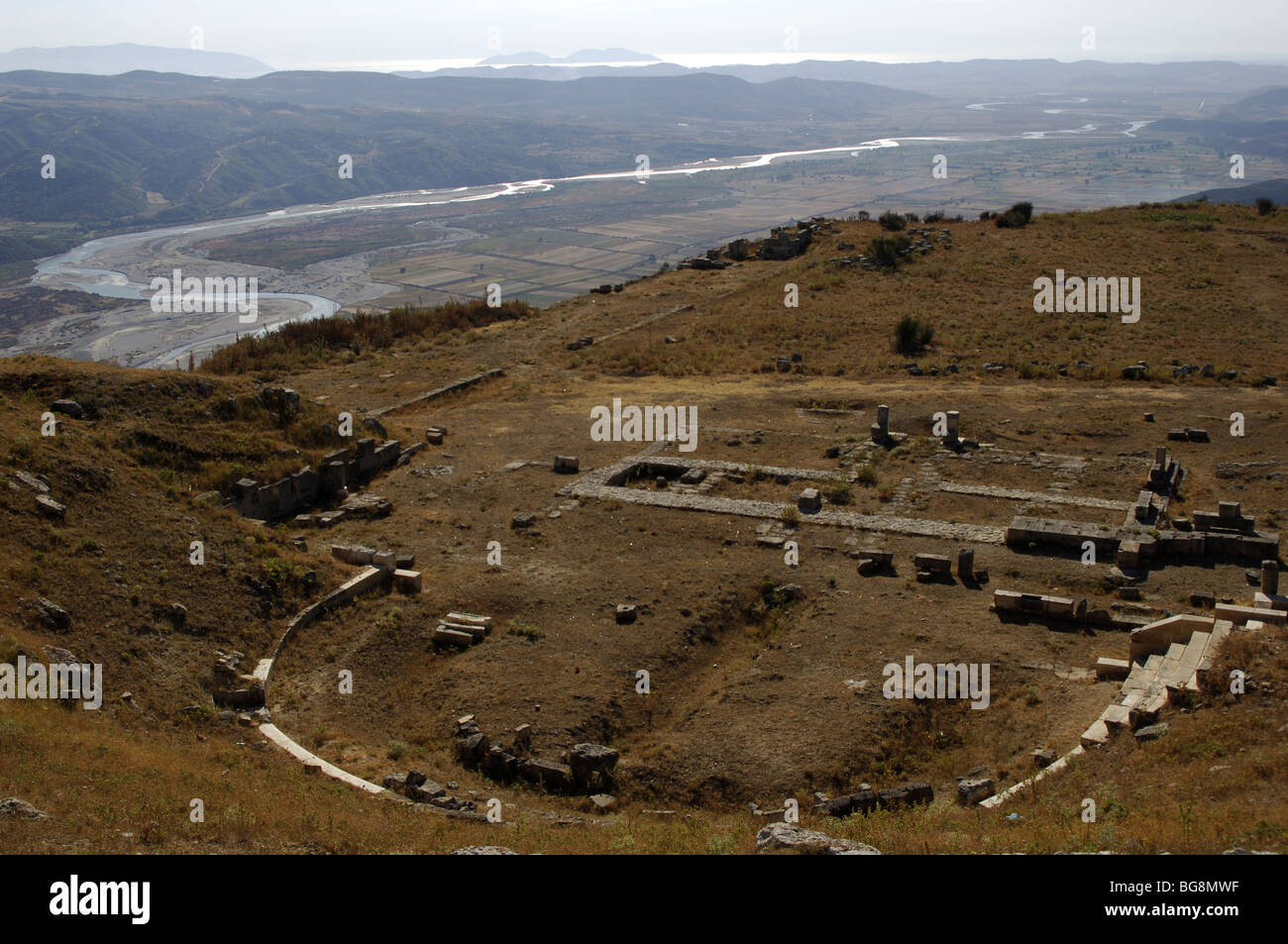 Byllis ruins. llyrian City Theater. Albania Stock Photo - Alamy