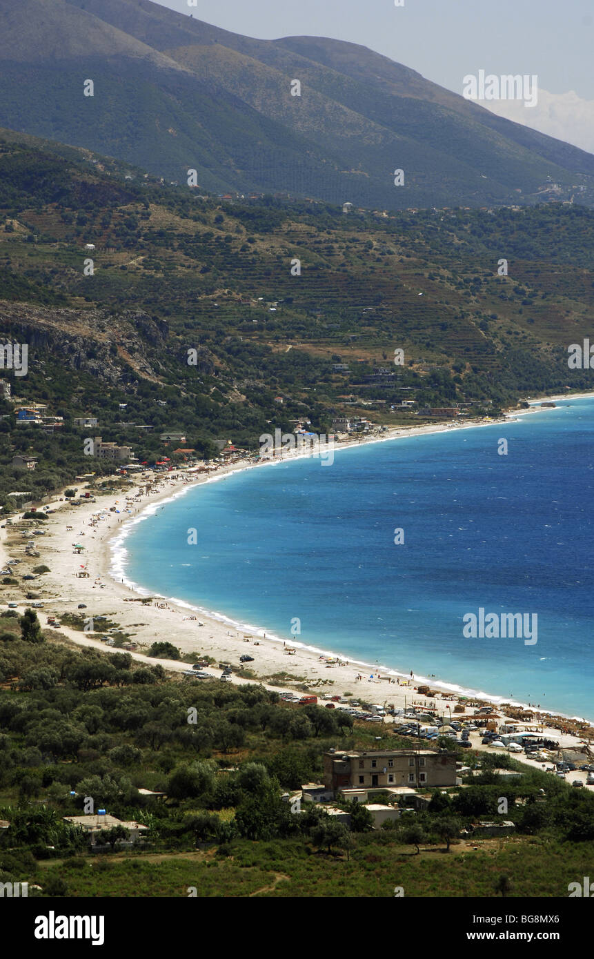 Republic of Albania. Borsh Beach Stock Photo - Alamy