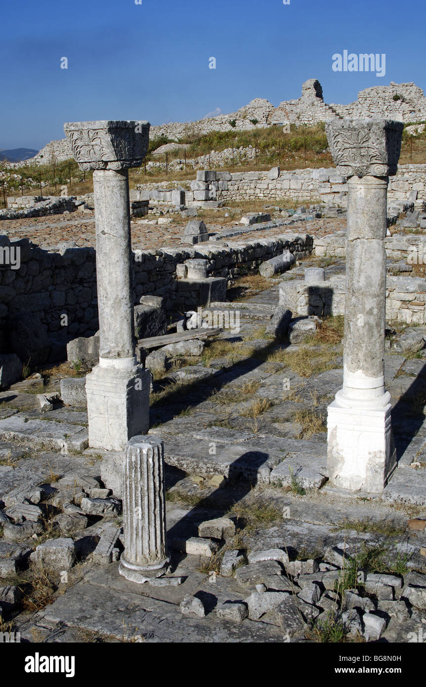 Byllis Archeological Site. Ruins of the cathedral. Albania Stock Photo ...