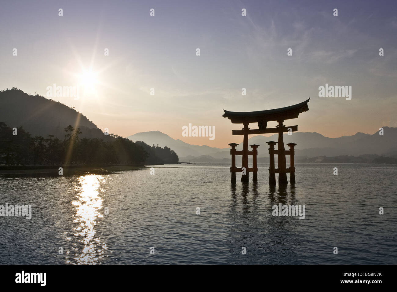 Silhouette torii gate architecture hi-res stock photography and images ...