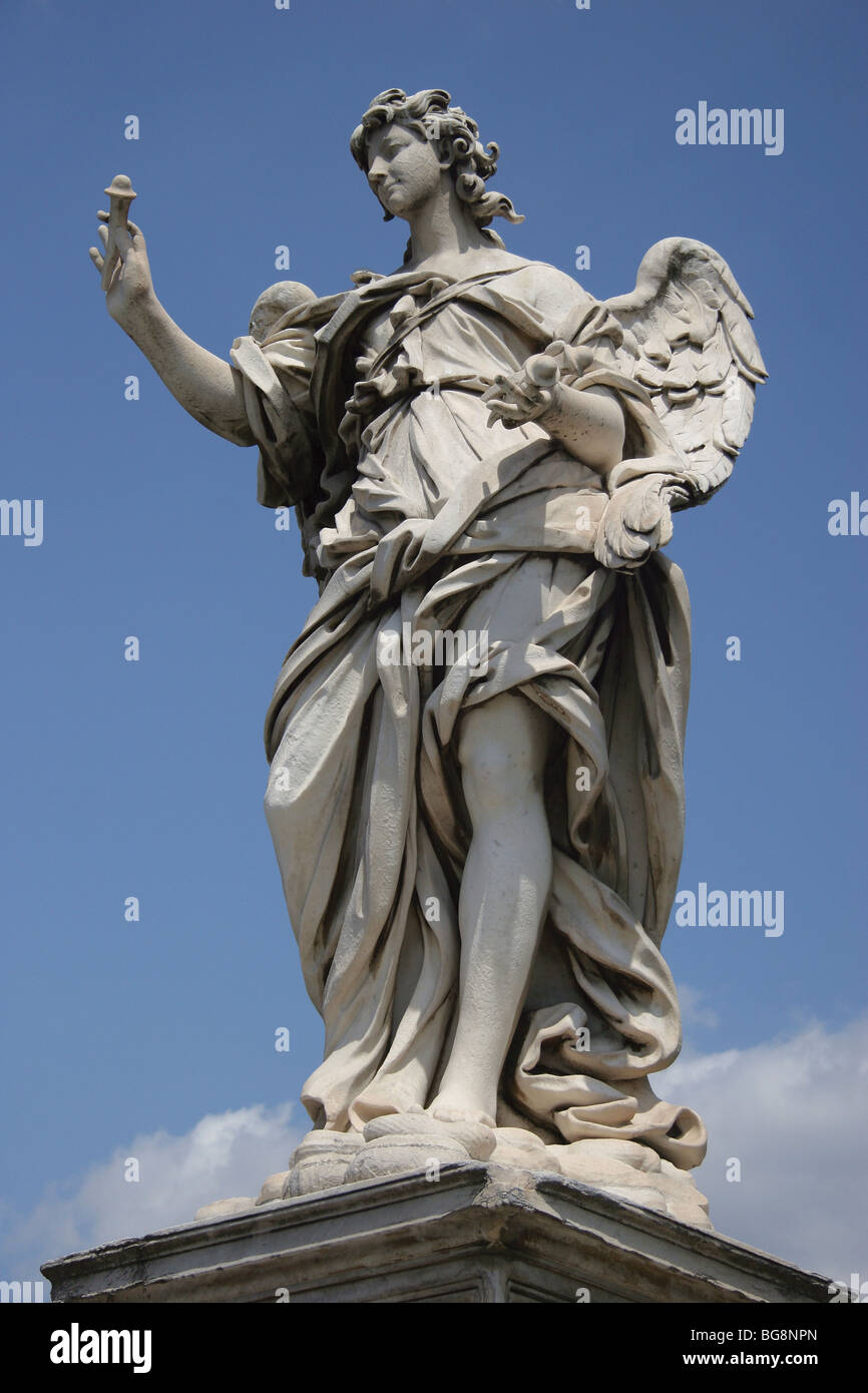 Angel. Statue. By Bernini, 1669. Rome Stock Photo - Alamy