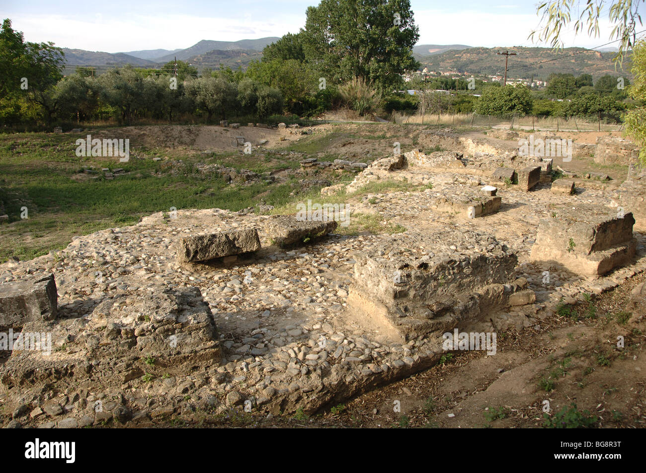ACROPOLIS OF SPARTA. Ruins of ARTEMISION. Peloponnese Stock Photo - Alamy