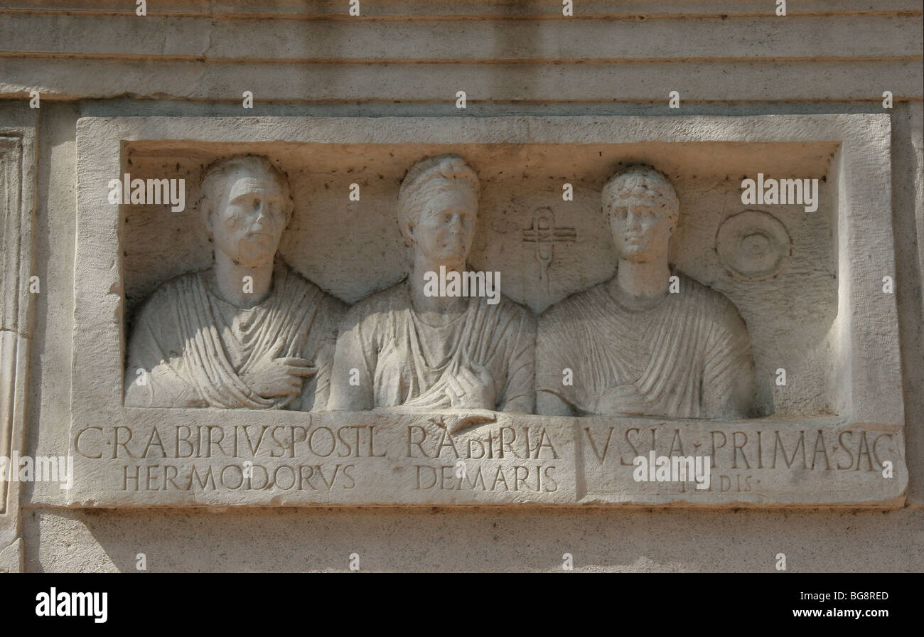 The Appian Way. Tomb of Rabiri. Relief of priestess of Isis and ...