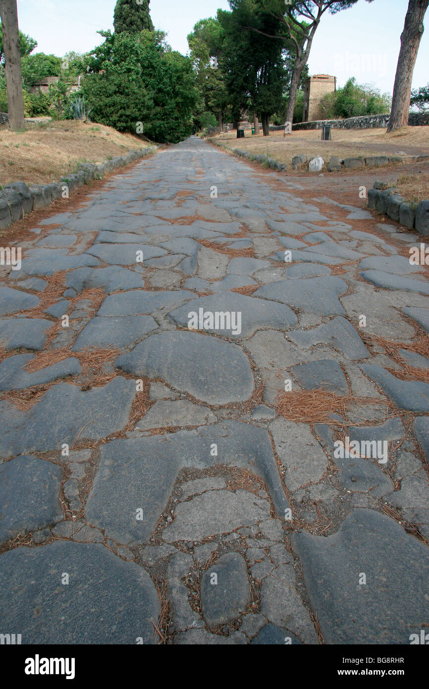 Roman Art. The Appian Way (Via Apia). Road connected Rome to Brindisi and Apulia. Republic era ...