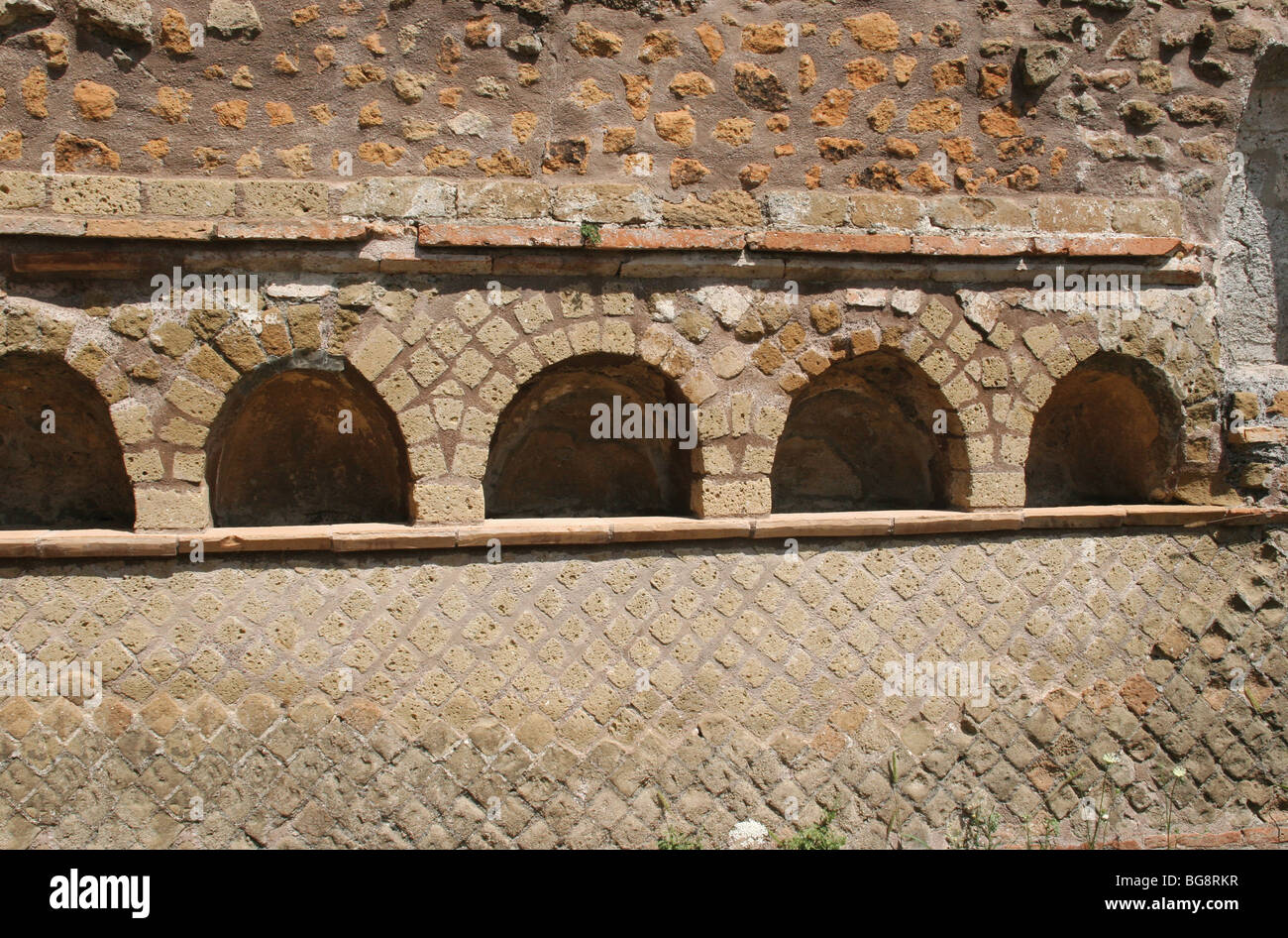 Roman Art. Ostia Antica. Harbour city of ancient Rome. Columbarium with ...