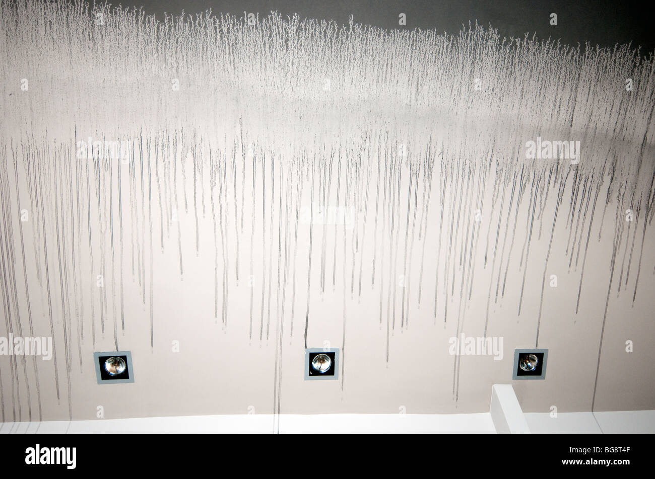 Smoke damage showing level of smoke in fire in office Stock Photo - Alamy