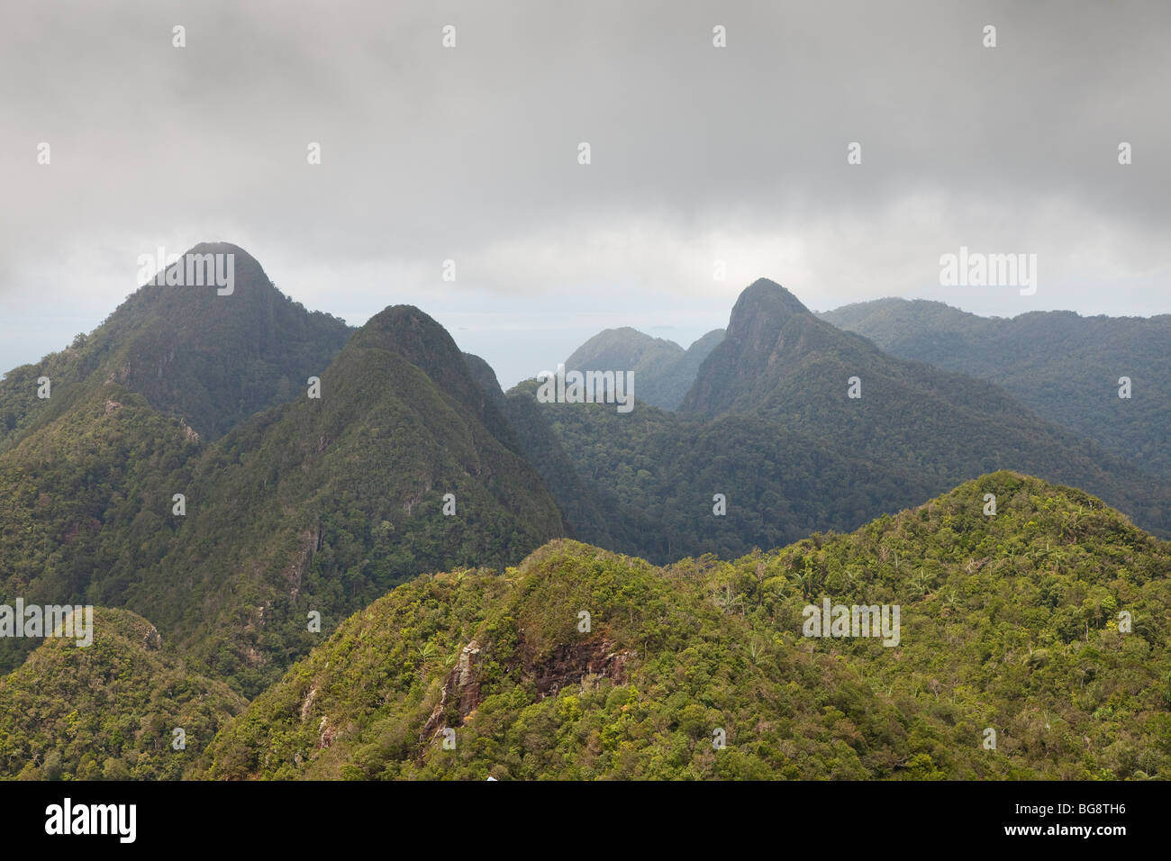 Machincang mountain range (708m) and forest reserve, Pulau Langkawi ...