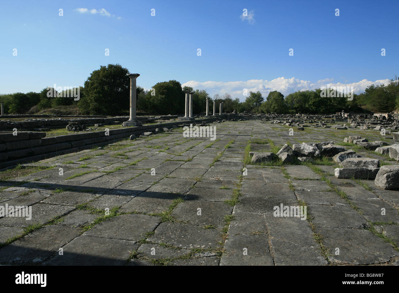 The Roman forum at Philippi Greece Stock Photo - Alamy