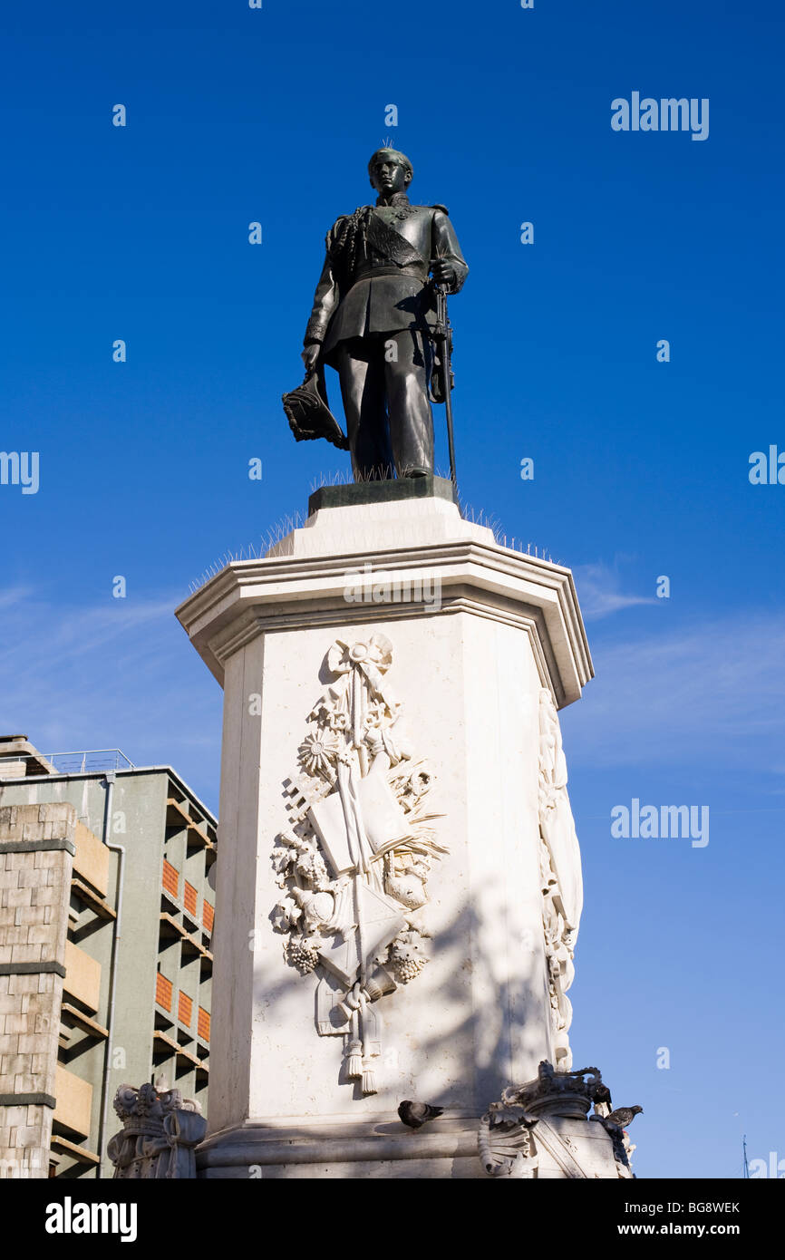 Dom Pedro V statue in Porto, Portugal Stock Photo - Alamy