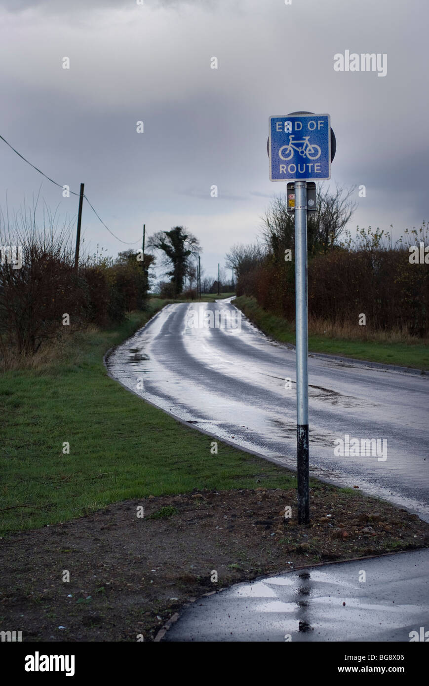 end of cycle path Stock Photo - Alamy