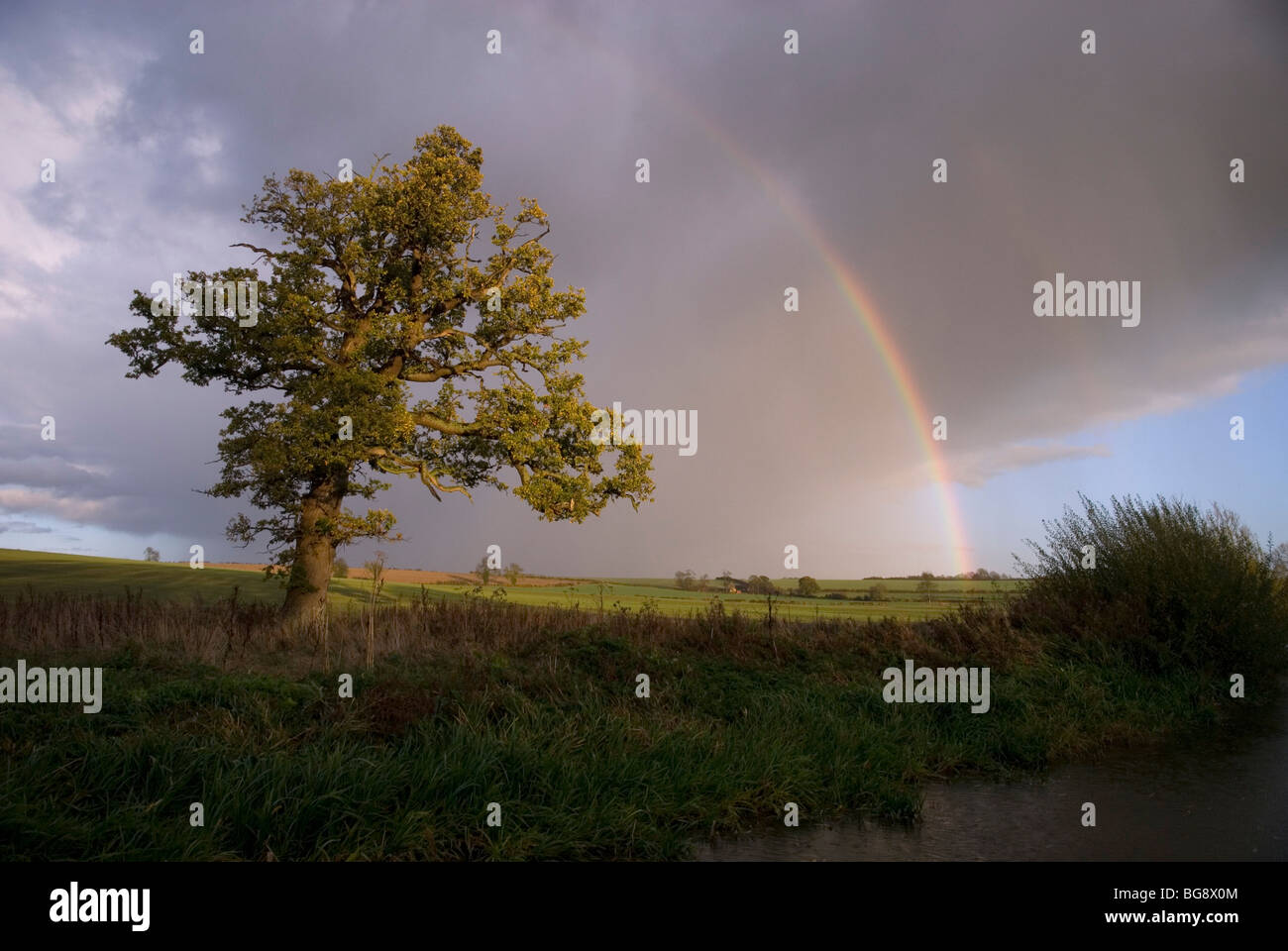 Rainbow over water Stock Photo - Alamy