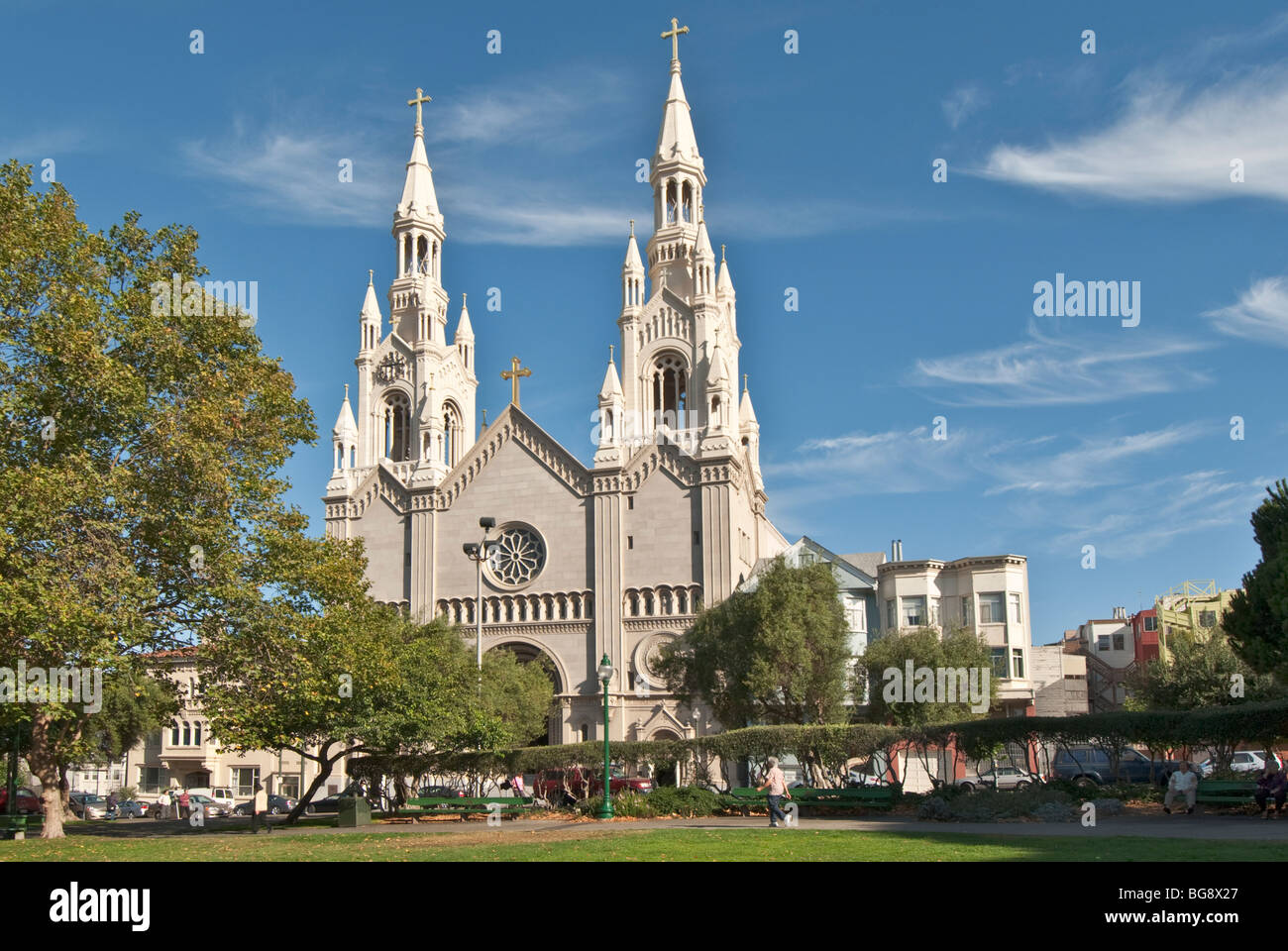 California San Francisco North Beach neighborhood Washington Square ...
