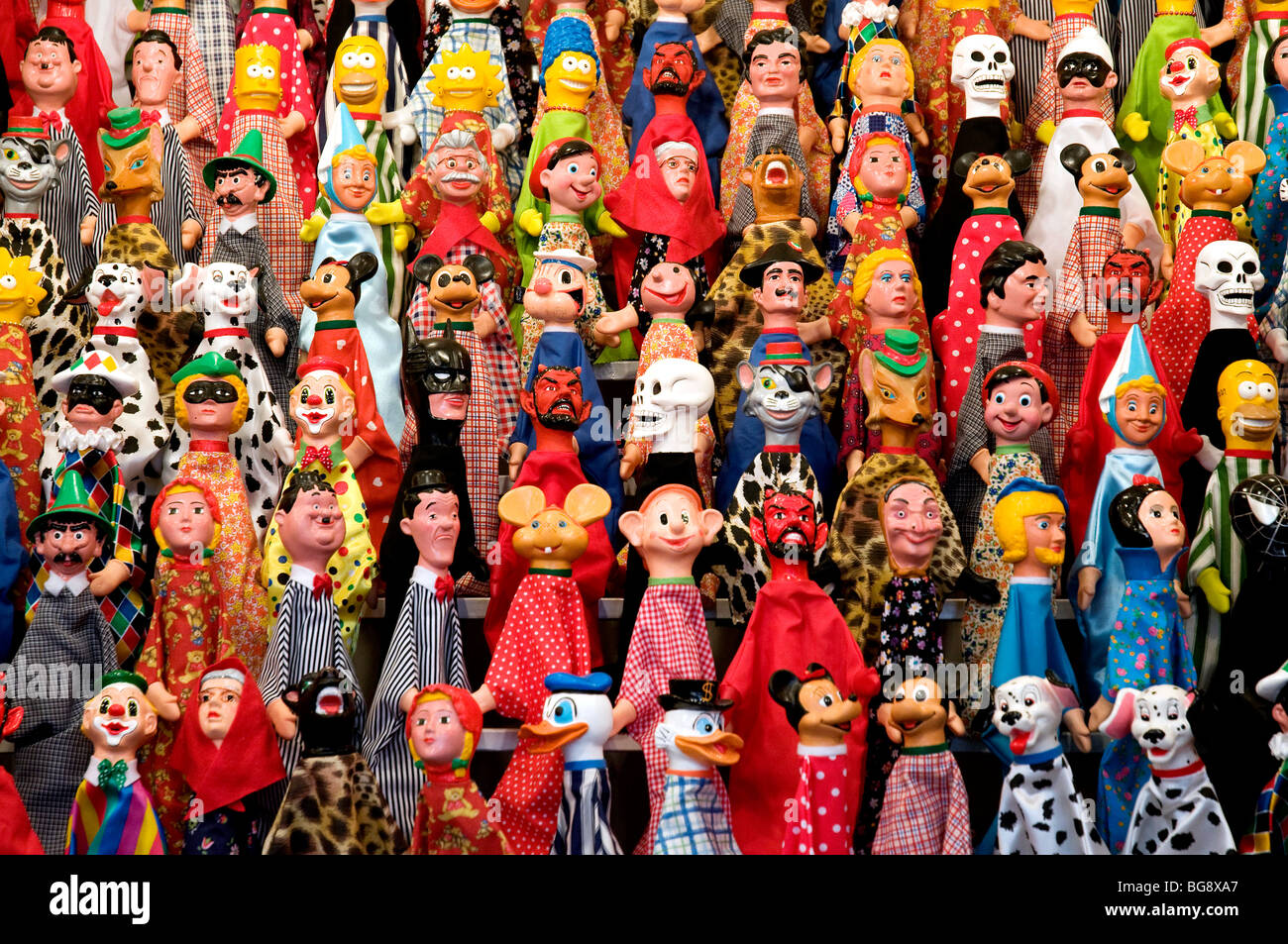 Pattern of simple hand puppets Stock Photo - Alamy