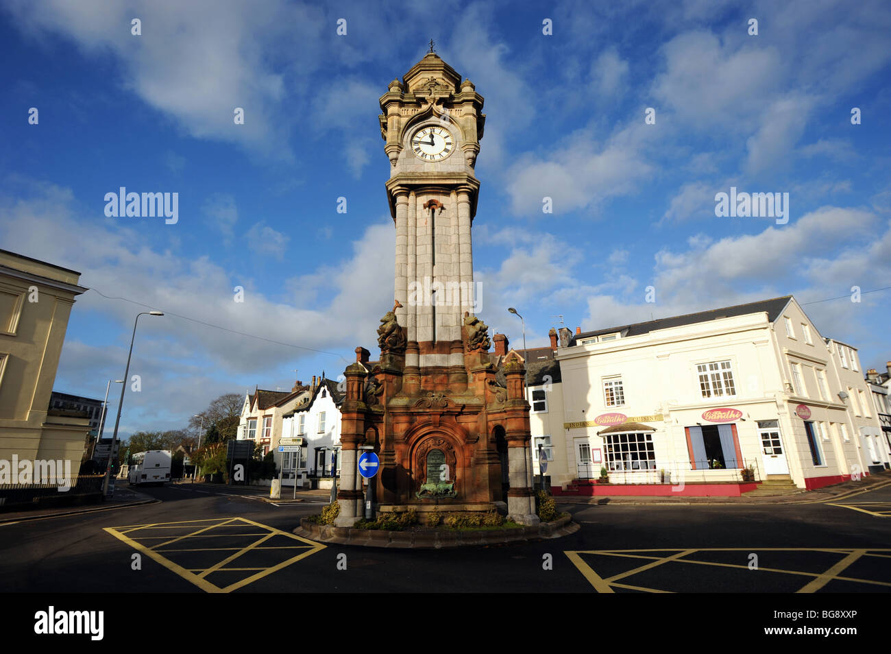 The William Miles clock tower in Exeter Stock Photo - Alamy