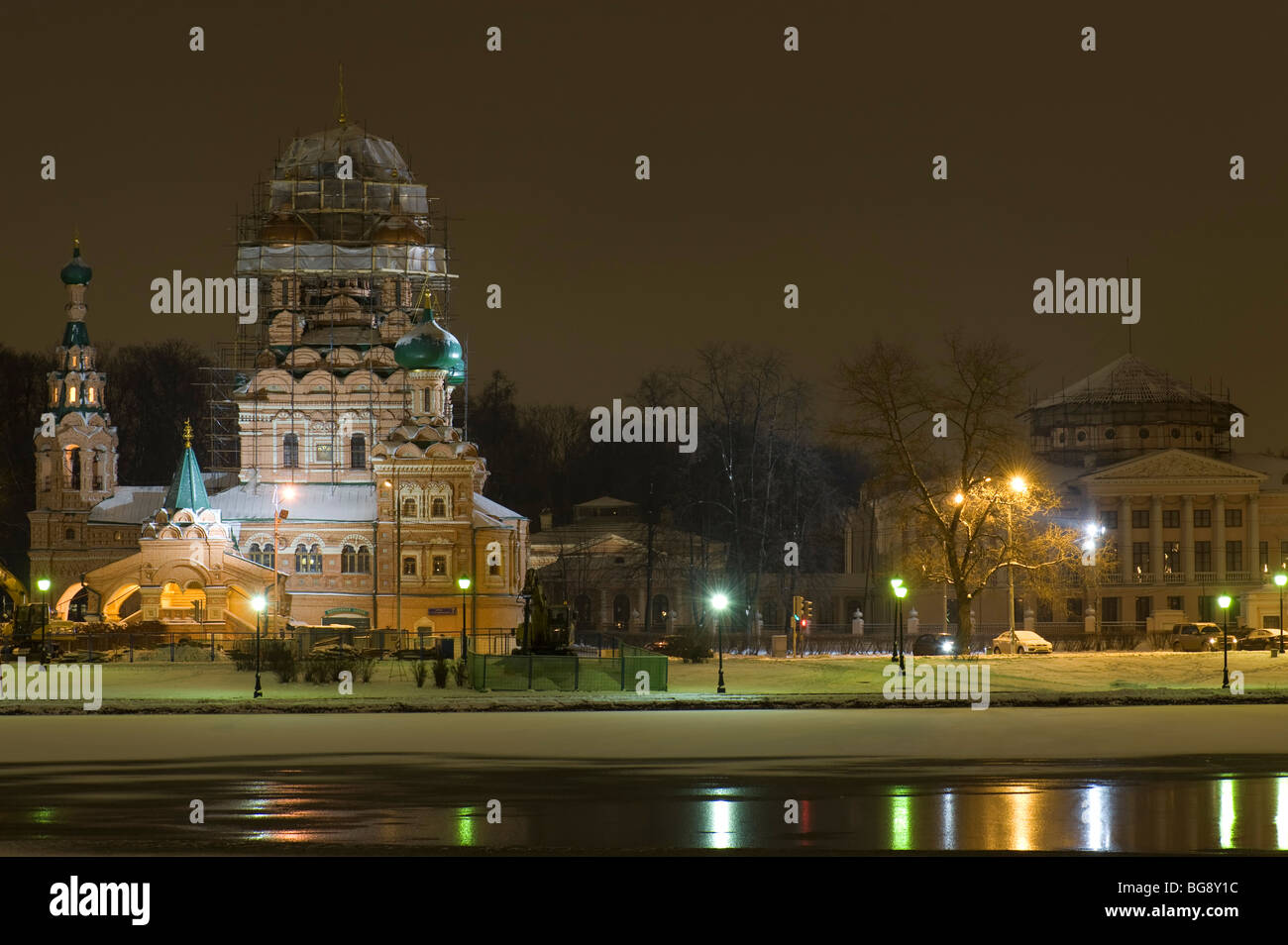 Russia, Moscow, Winter Night in country estate Stock Photo - Alamy