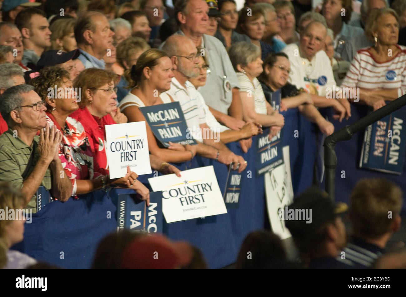 John McCain, Sarah Palin campaign rally Franklin & Marshall college ...