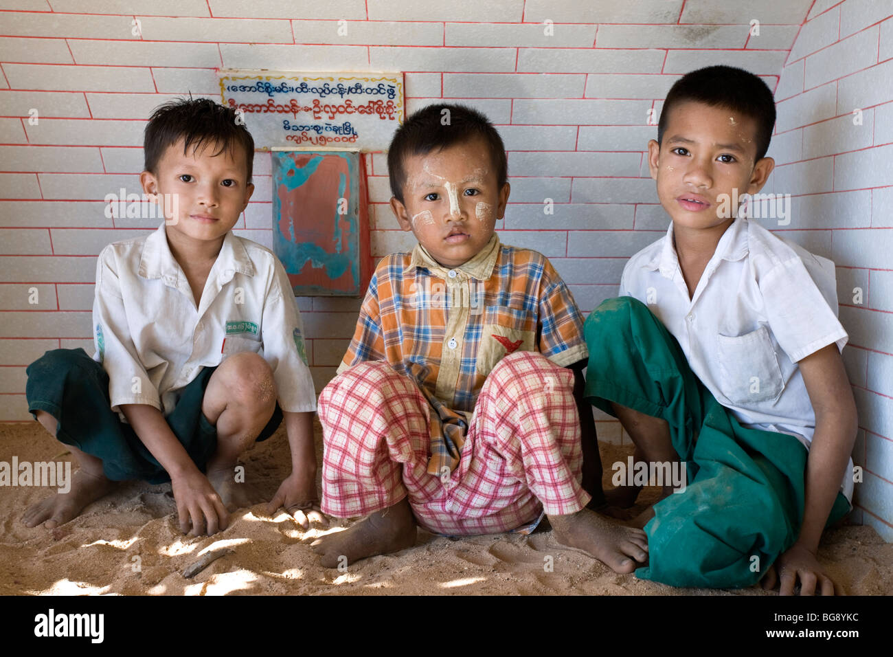 Burmese boys. Bago. Myanmar Stock Photo - Alamy