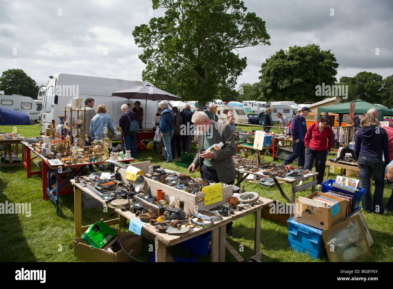Auto jumble stall at Scottish Transport Extravaganza 2009 Stock Photo ...