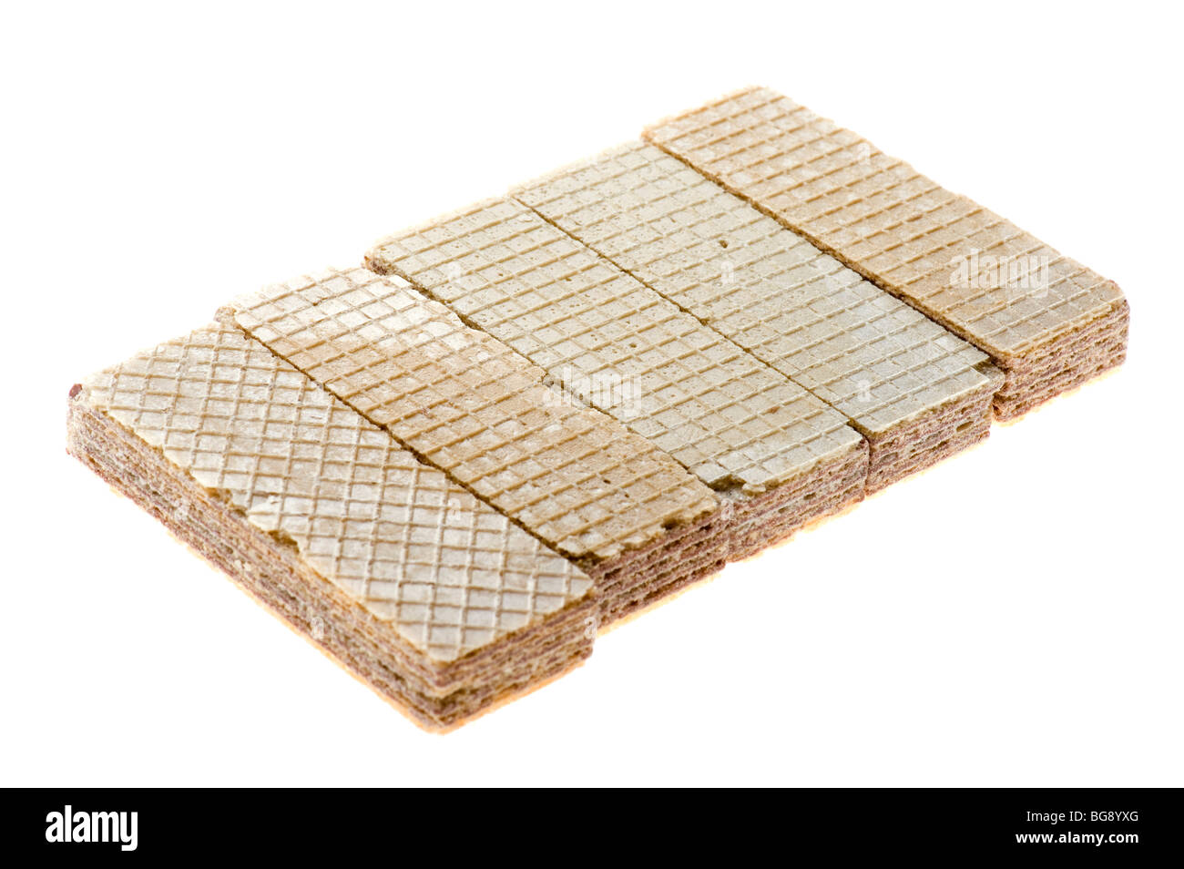 object isolatsd on white background food wafer Stock Photo - Alamy