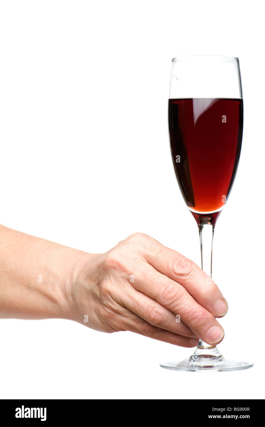 Hand glass wine Cut Out Stock Images & Pictures - Alamy