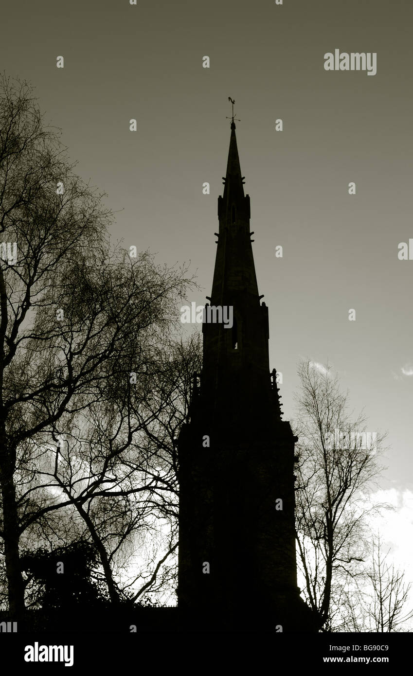 English Church Spire Stock Photo - Alamy